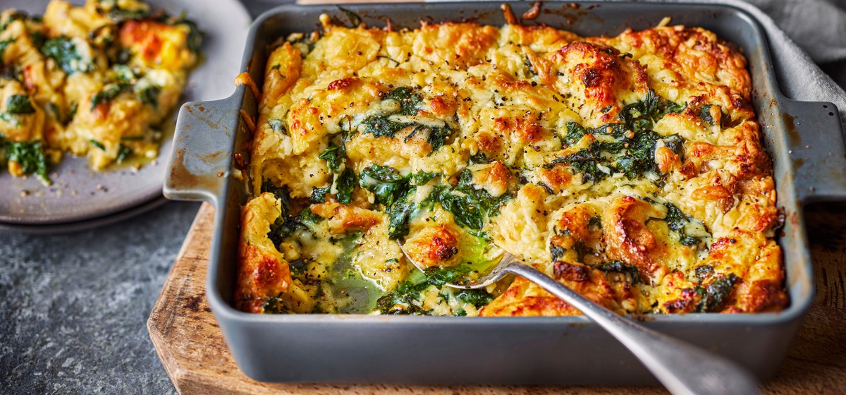 Spinach and Cheese Strata | Recipes | M&S Recipe | M&S