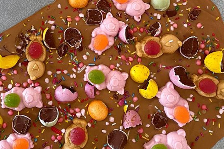 Percy Pig Easter Chocolate Bark | Recipe | M&S Recipe | M&S