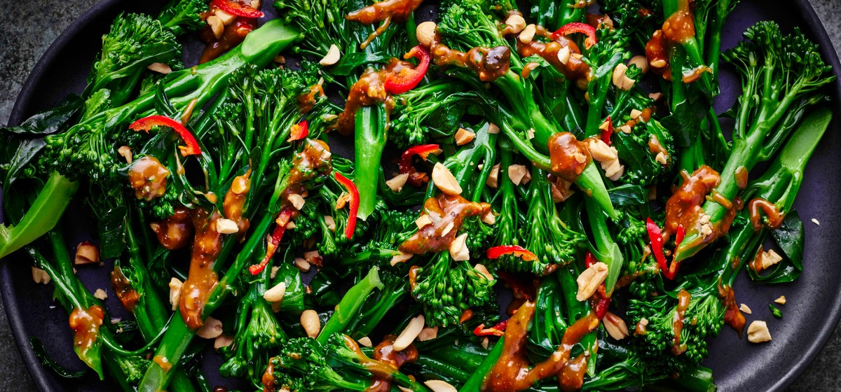 Tenderstem Broccoli with Seeded Satay Sauce | Recipes | M&S Recipe | M&S