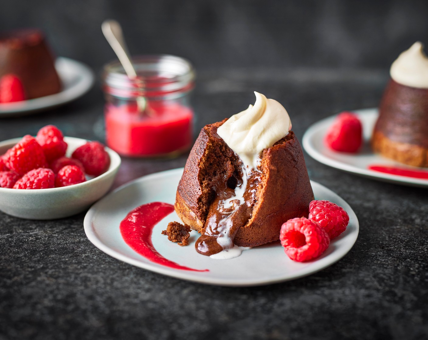 Chocolate Fondant with Raspberry Coulis | Recipes | M&S Recipe | M&S