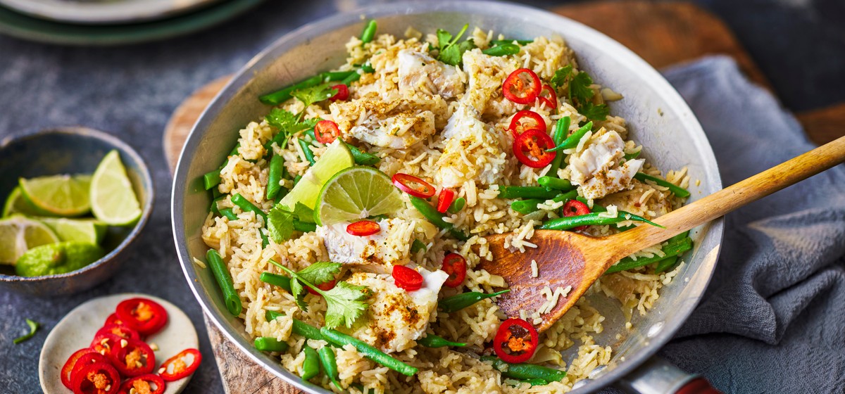 One-Pot Smoked Haddock and Coconut Rice | Recipes | M&S Recipe | M&S