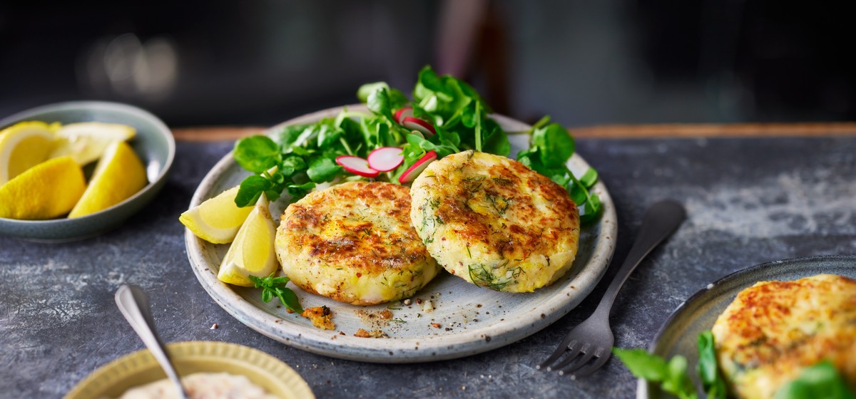 Warm Haddock Fish Cakes with Watercress | Recipes | M&S Recipe | M&S