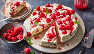 Sapphire Raspberry Ripple Cheesecake | Recipes | M&S Recipe | M&S