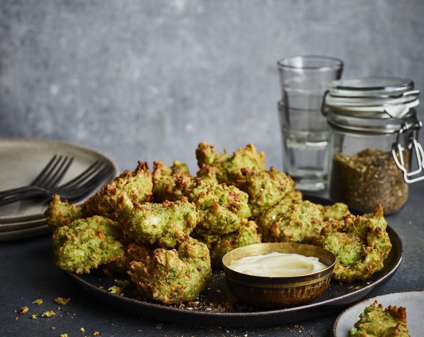 Pea, Crab and Za’atar Fritters | Recipes | M&S Recipe | M&S