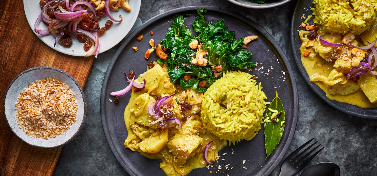 Sri Lankan Potato Curry and Yellow Rice | Recipes | M&S Recipe | M&S