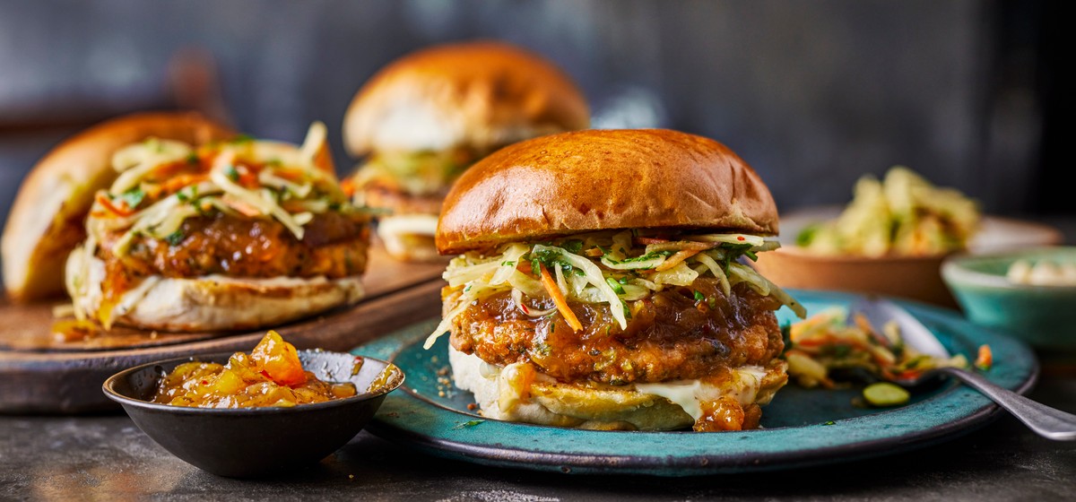 Prawn Burgers with Asian Slaw Recipe | M&S Recipe | M&S