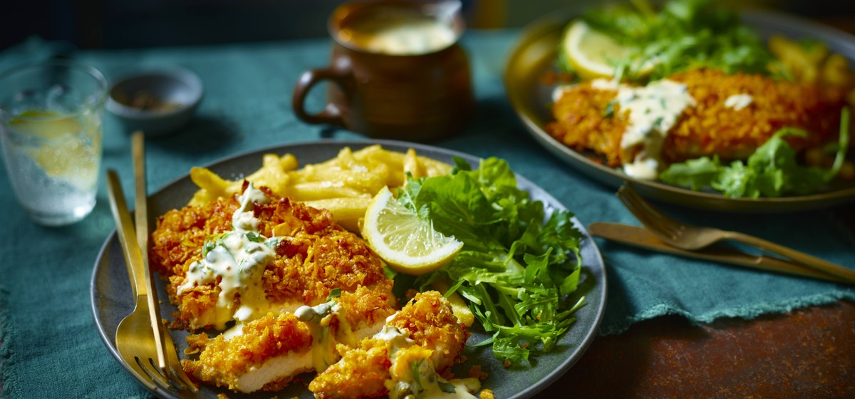 Turkey Schnitzel with Mustard Cream Sauce | Recipes | M&S Recipe | M&S