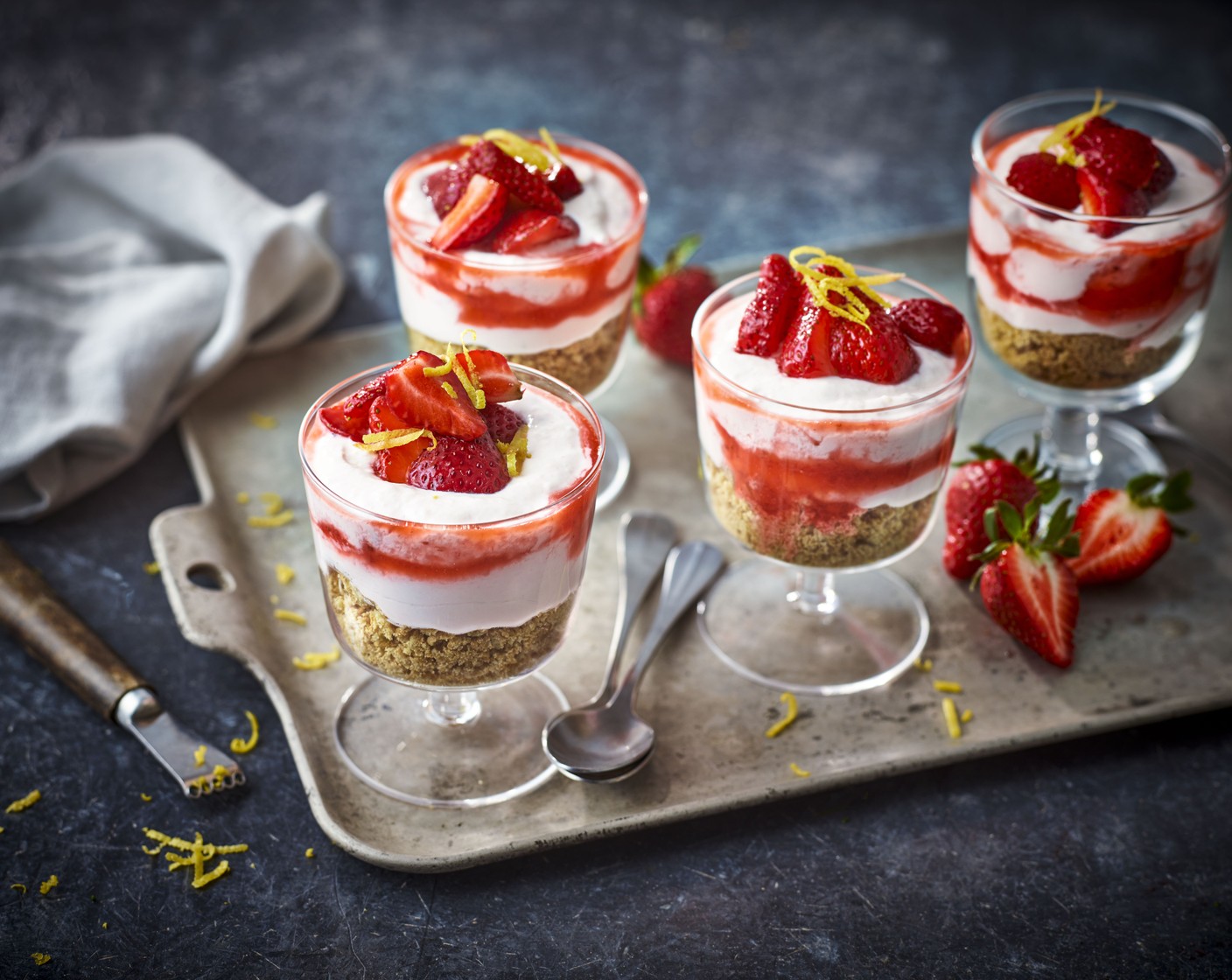 Quick strawberry cheesecake pots Recipe | M&S