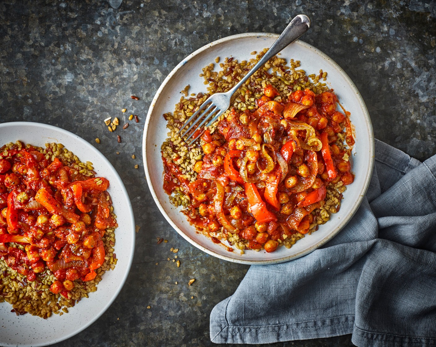 Quick and easy smoky vegan ’nduja chickpea ragu with grains Recipe | M&S