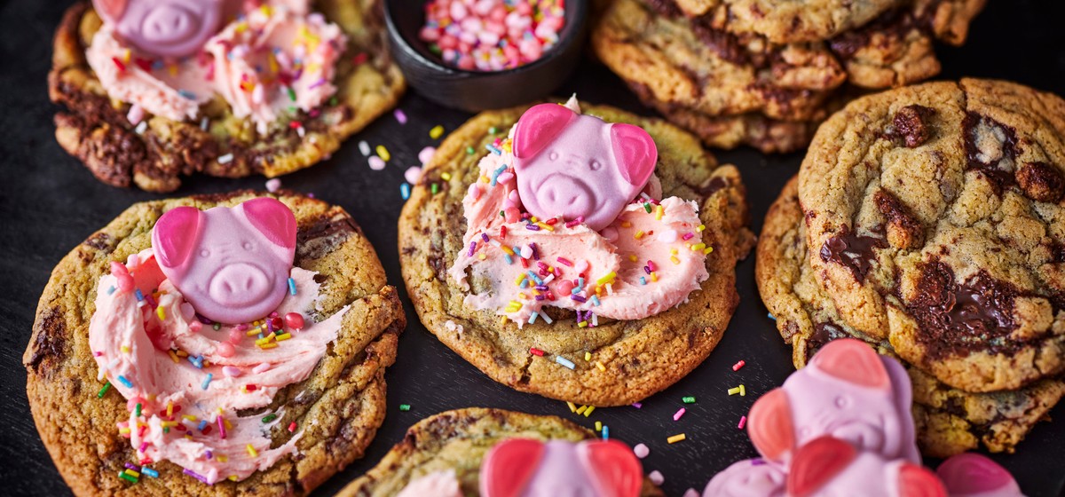 Percy Pig ‘Loaded’ Cookies Recipe | M&S Recipe | M&S