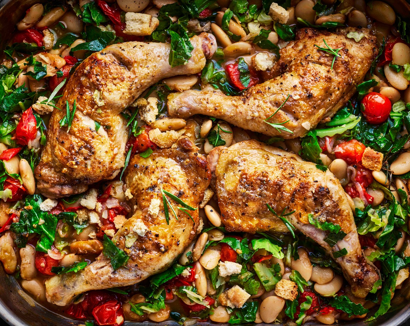 Rosemary Roasted Chicken Legs with Butterbeans | Recipes | M&S Recipe | M&S