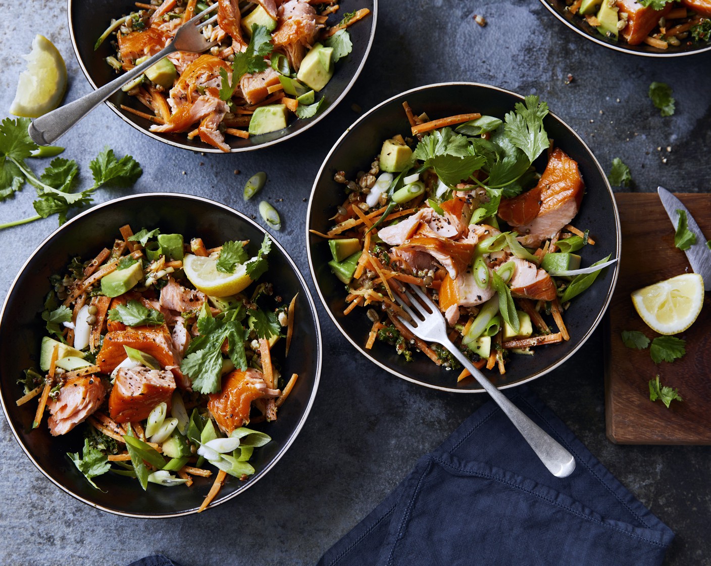 Hot smoked trout and grains bowl Recipe | M&S