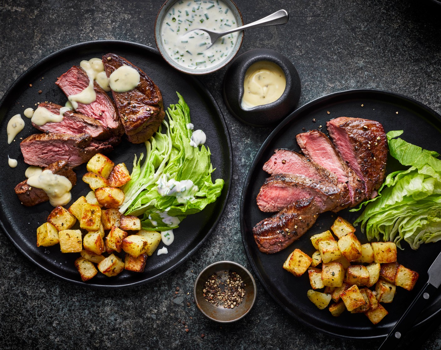 Beef Fillet with Potatoes and Ranch Dressing | Recipes | M&S Recipe | M&S