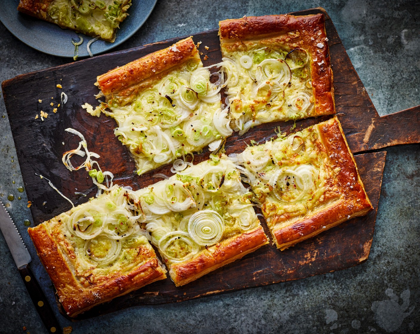 King Spring Onion and Cheddar Tart | Recipes | M&S Recipe | M&S