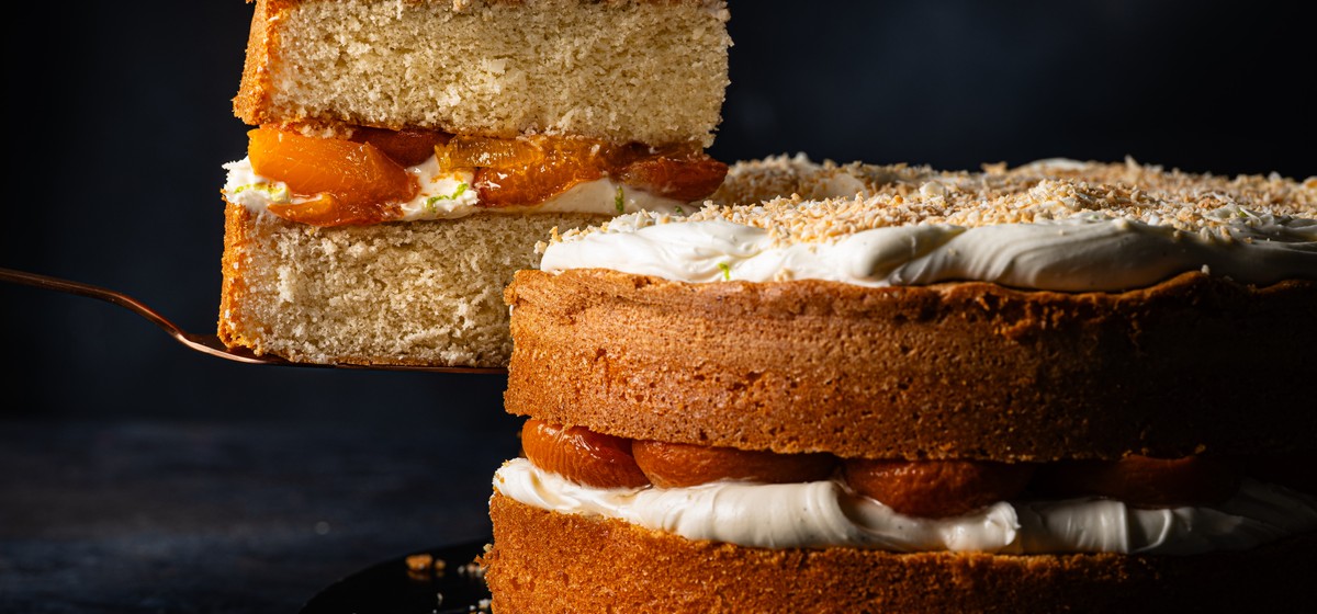 Apricot and Coconut Victoria Sponge Cake Recipe | M&S Recipe | M&S