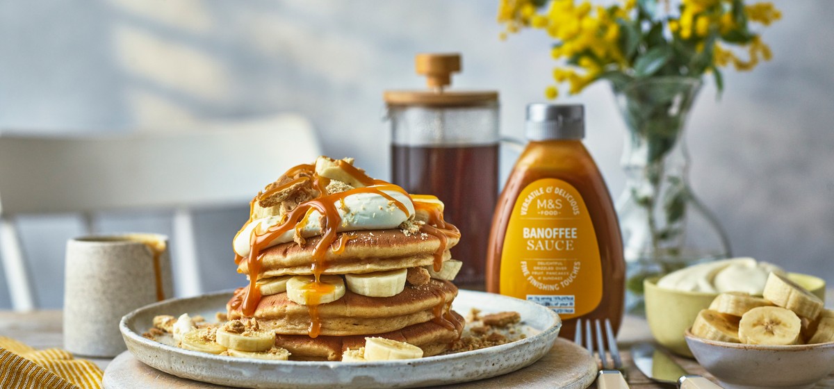 The banoffee pancake stack Recipe | M&S