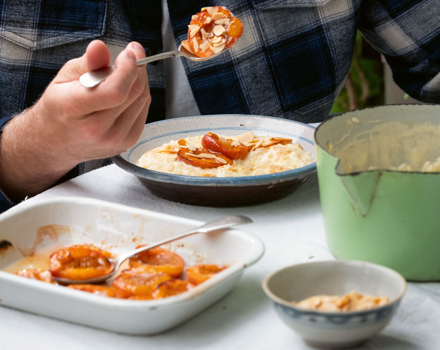 Custardy Rice Pudding With Roasted Apricots | Recipes | M&S Recipe | M&S