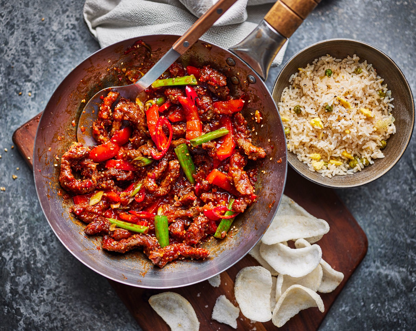 Sticky Chilli Beef with Egg Fried Rice | Recipes | M&S Recipe | M&S