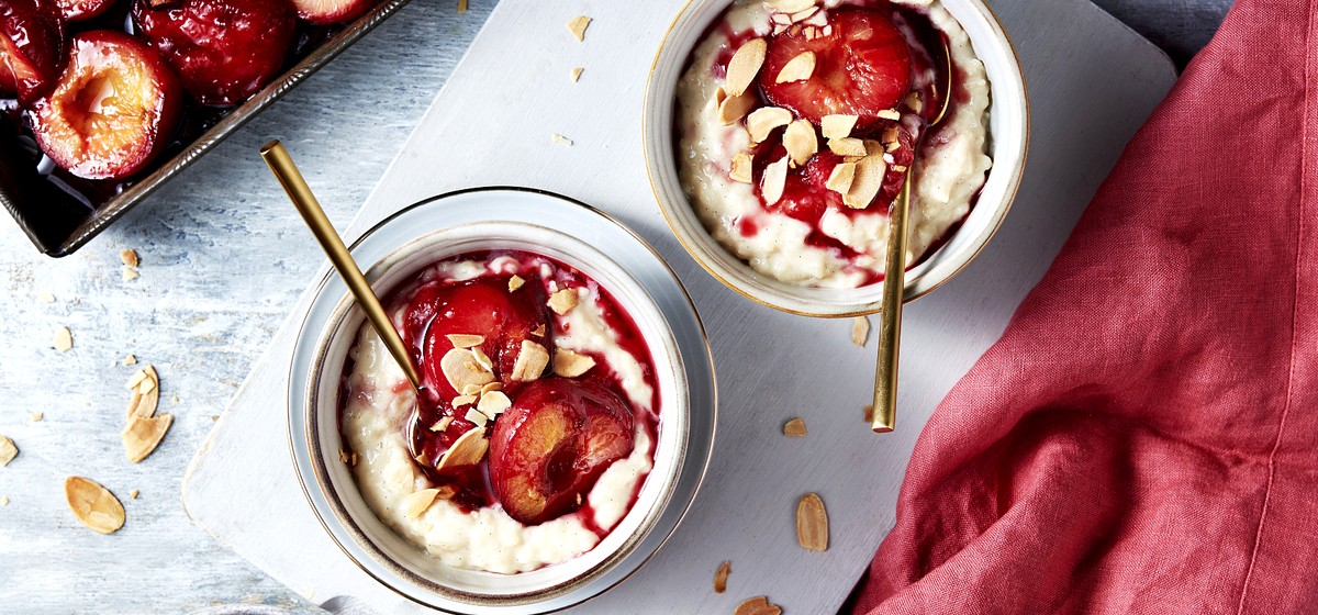 Plum rice pudding Recipe | M&S