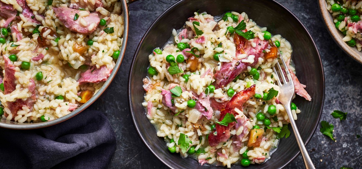Pea and Slow Cooked Ham Hock Risotto | Recipes | M&S Recipe | M&S