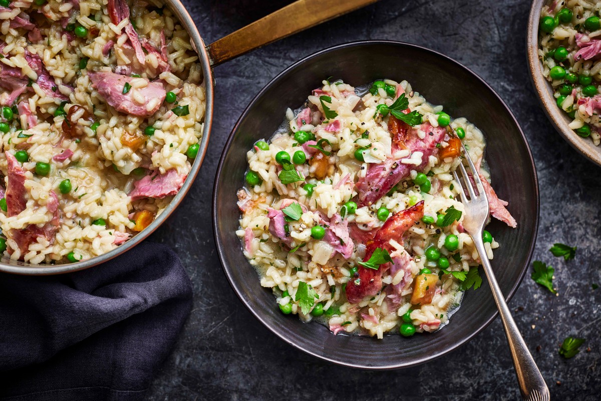 Pea and Slow Cooked Ham Hock Risotto | Recipes | M&S Recipe | M&S