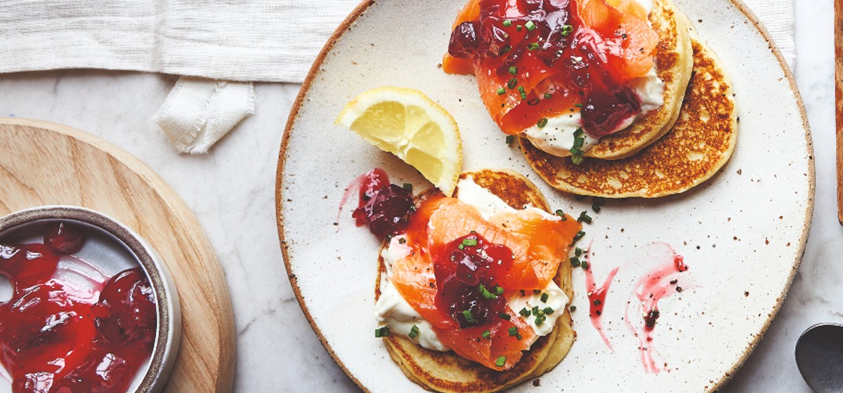 Potato cakes and smoked salmon with festive chutney Recipe | M&S