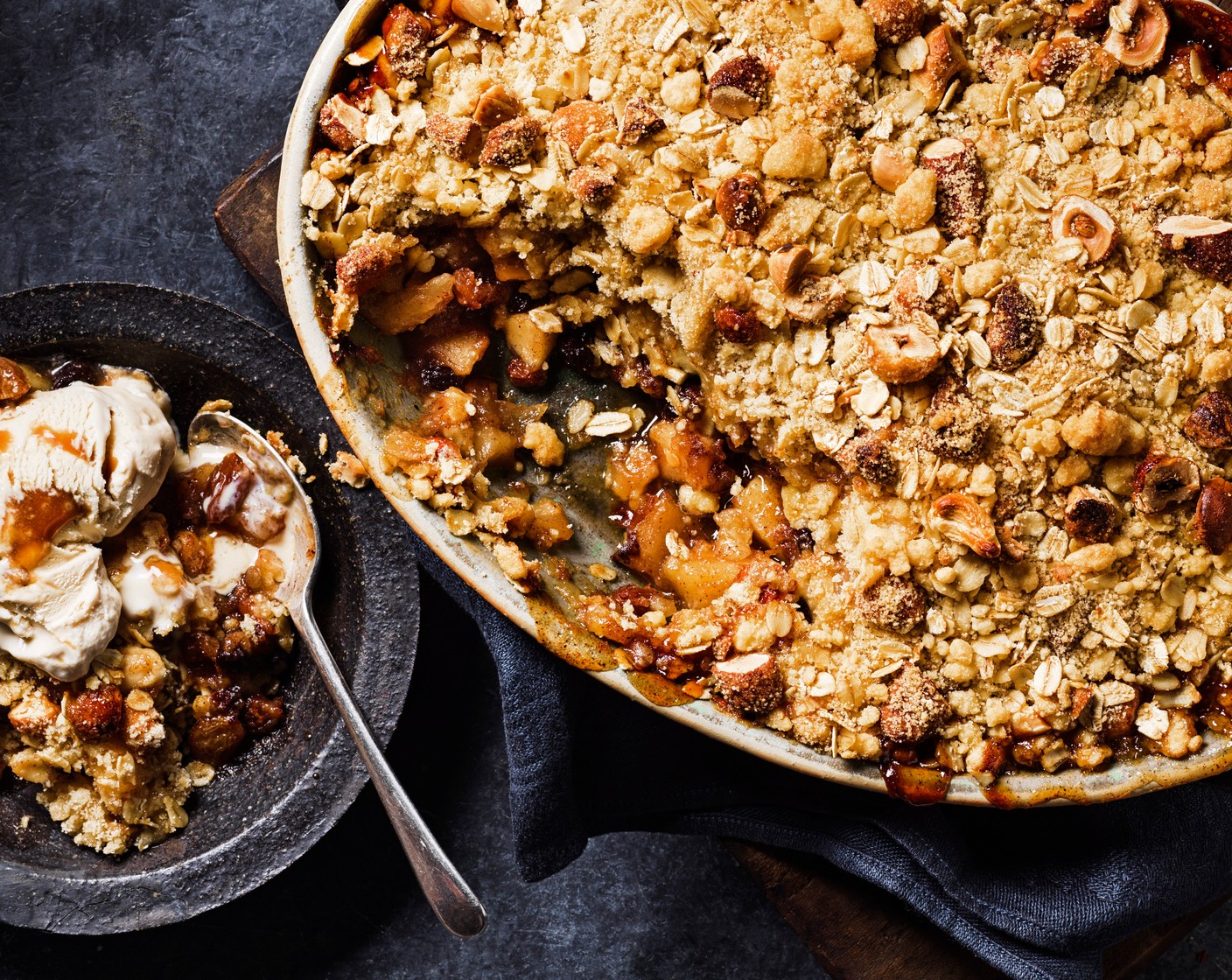 Brandy, Clementine Mincemeat and Apple crumble Recipe | M&S Recipe | M&S