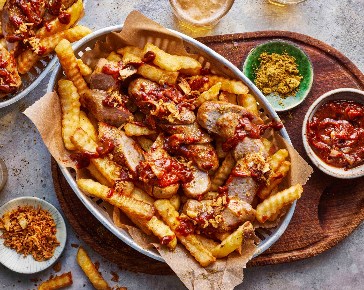 Currywurst and Crinkle Chips | Recipes | M&S Recipe | M&S