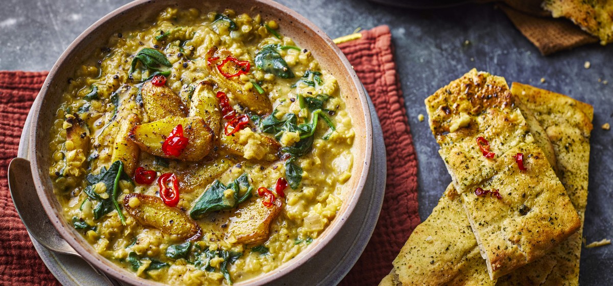 Parsnip and lentil curry with chilli butter recipe | M&S Recipe | M&S
