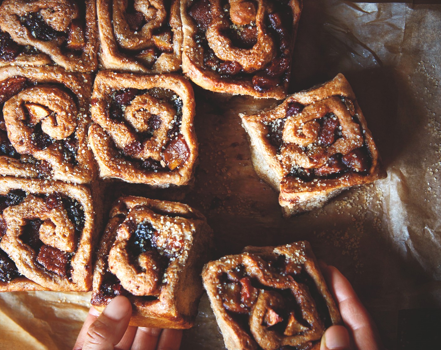 Vegan cinnamon, apple and raisin rolls Recipe | M&S