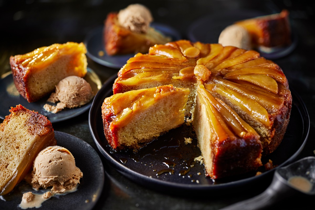 Pear Upside-down Cake Recipe | M&S Recipe | M&S