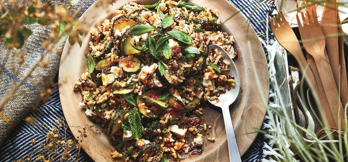 Gorgeous grain salad with slow-cooked courgettes Recipe | M&S