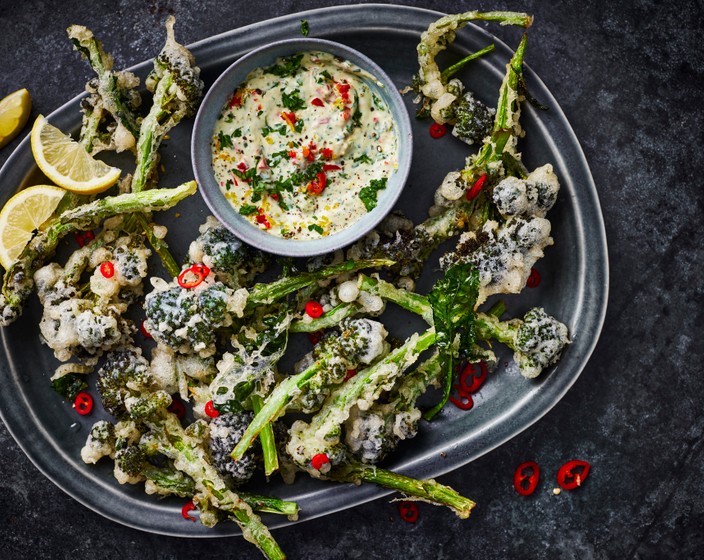 Tom Kerridge's Purple Sprouting Broccoli Tempura Recipe | M&S Recipe | M&S