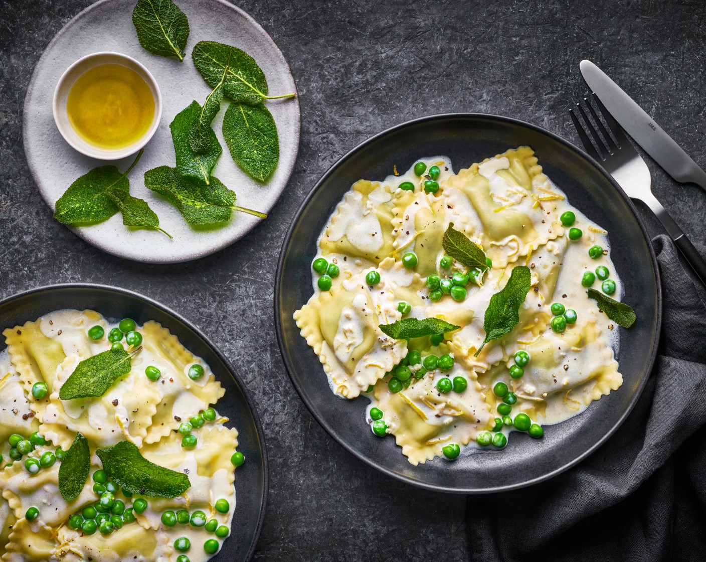 Spinach and Ricotta Ravioli with Lemon Sauce | Recipes | M&S Recipe | M&S